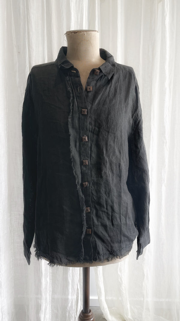 Hemp Urban Shirt- Black - boemlinen